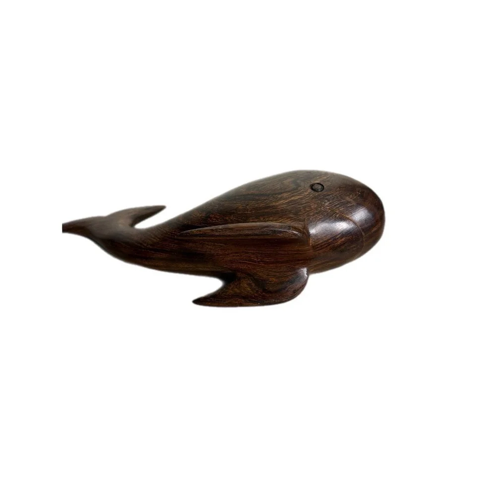 Home Decor | Art | Vintage Mcm Hand Carved Ironwood Whale Figurine ...